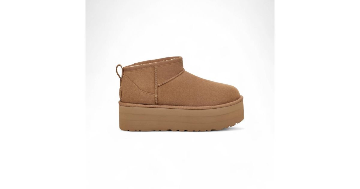 UGG Classic Ultra Mini Platform Boot in Brown | Lyst