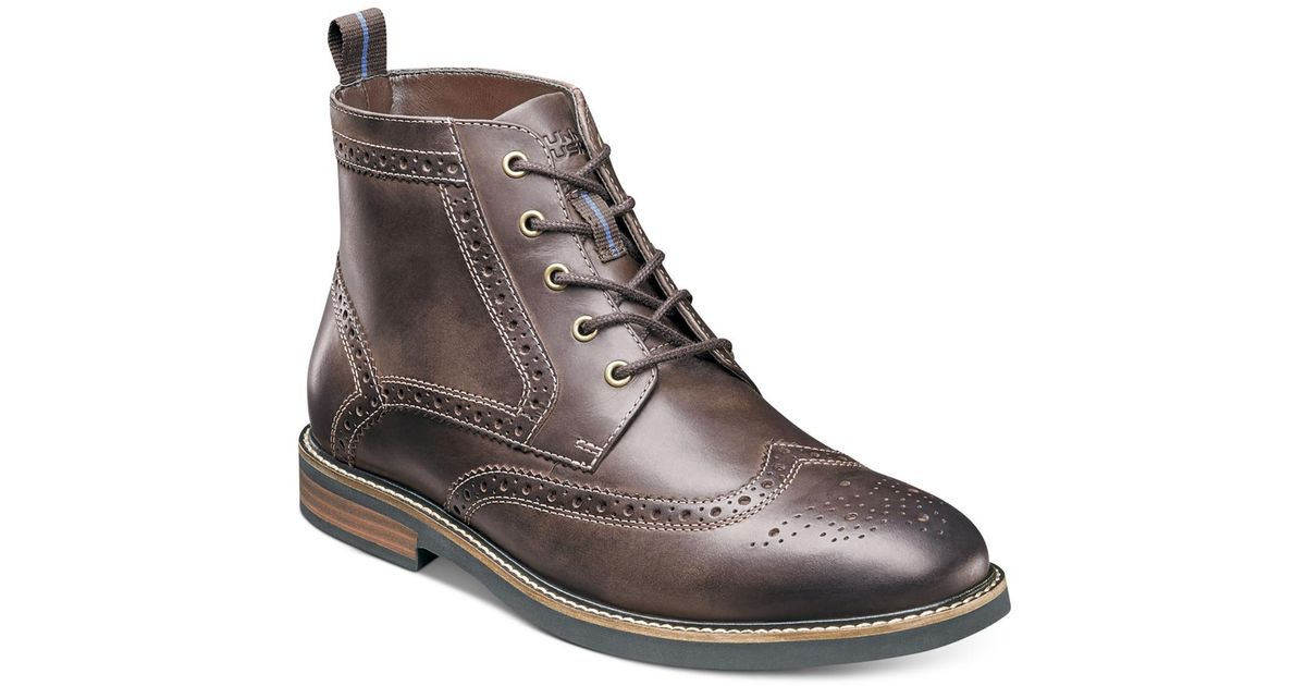 Nunn Bush Perforated Leather Chukka Boots in Brown for Men | Lyst
