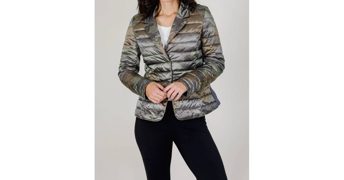 Anorak Puffer Blazer in Gray | Lyst