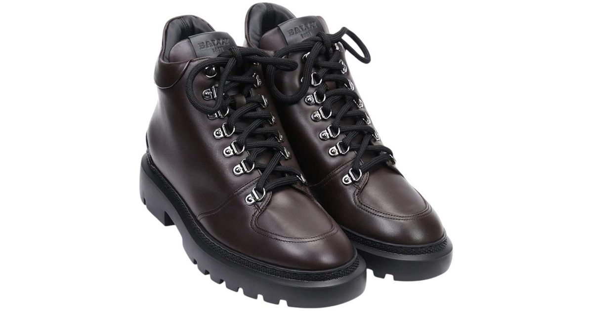 Bally Valiant 6239429 Ebano Calf Plain Leather Boots in Black | Lyst