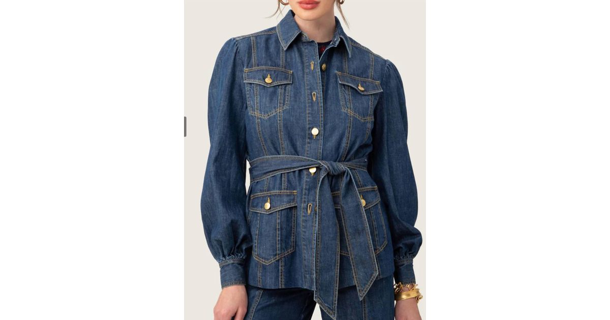 Trina Turk Odetta Jacket in Blue | Lyst