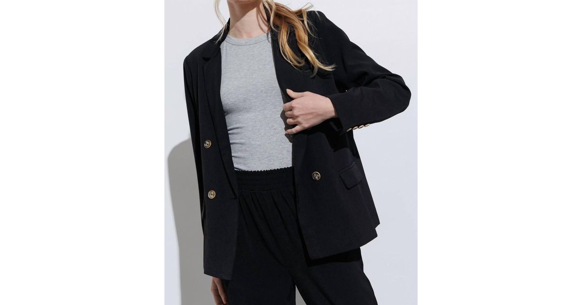 Aaron & Amber Andrea Blazer in Black | Lyst