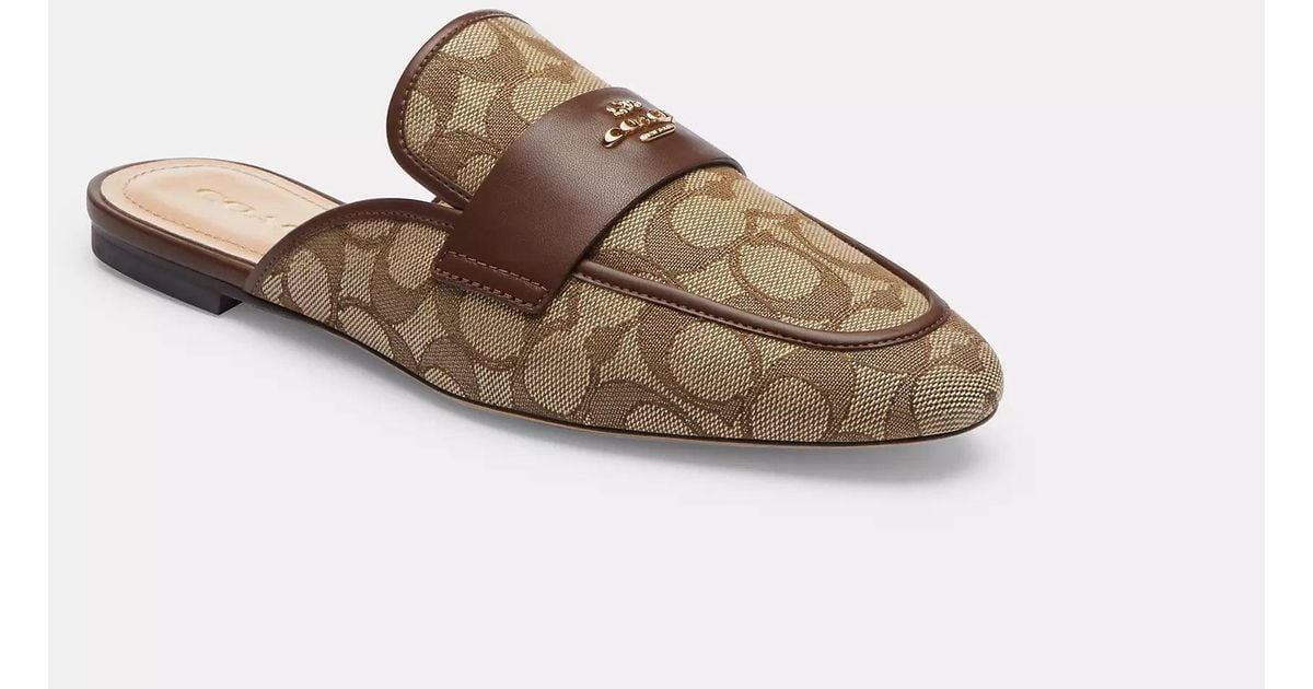 COACH Samie Slide in Brown | Lyst