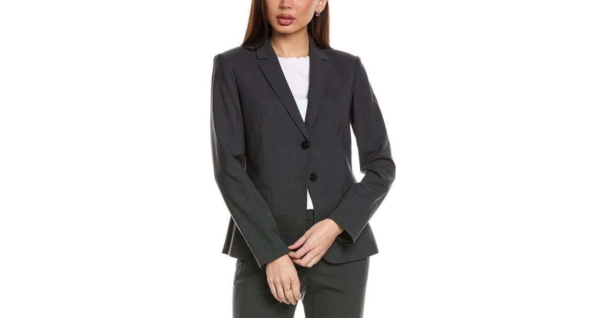 Theory Wool-Blend Carissa Jacket in Gray | Lyst