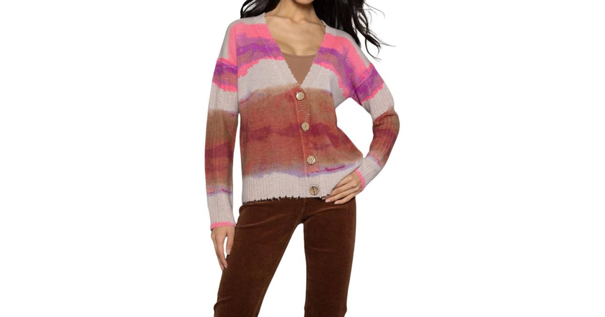 Lisa Todd Color Coded Cardi in Red | Lyst