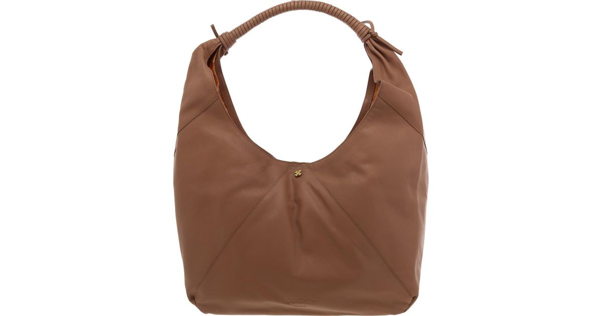 Lucky Brand Evie Leather Hobo Handbag in Brown | Lyst