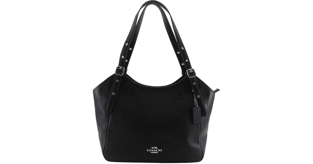 COACH Meadow Shoulder Bag Leather 2Way Bag in Black | Lyst