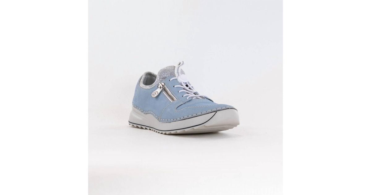 Rieker Lace-Up Sneaker in Blue | Lyst