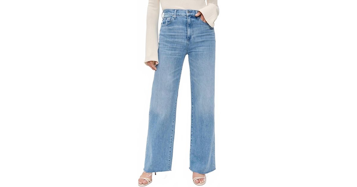 Le Jean Column High-Rise Wide-Leg Jean in Blue | Lyst