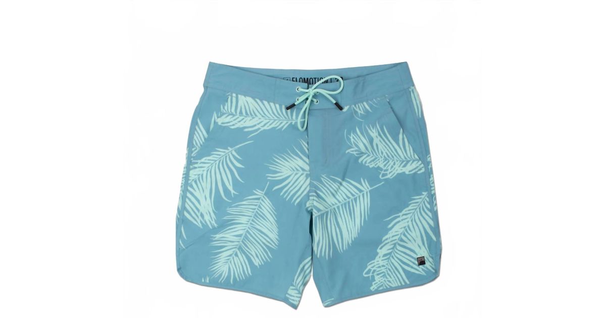 Flomotion The Palms Scalloped Boardshort in Blue for Men | Lyst