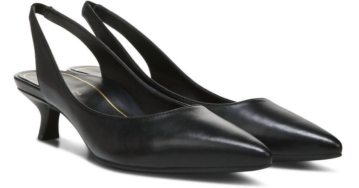 Vionic Ziva Kitten Heel in Black | Lyst