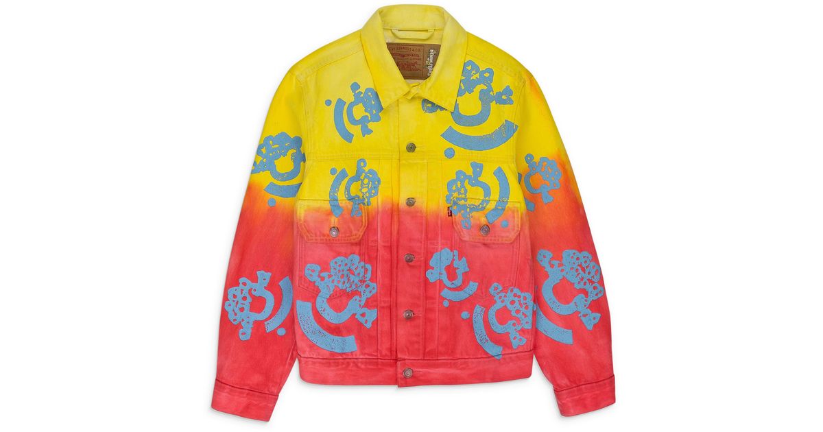 DENIM TEARS Multicolored Bstroy Tears Type-2 Denim Jacket in Yellow for ...