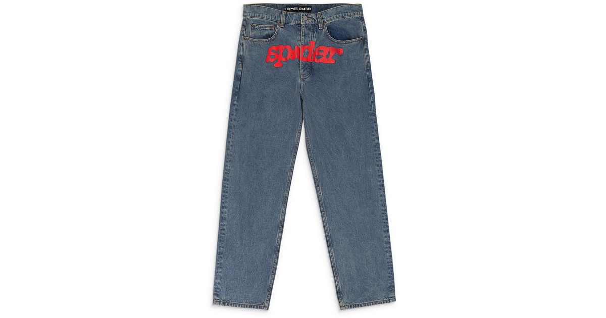 Sp5der V3 Straight-Fit Jeans in Blue for Men | Lyst