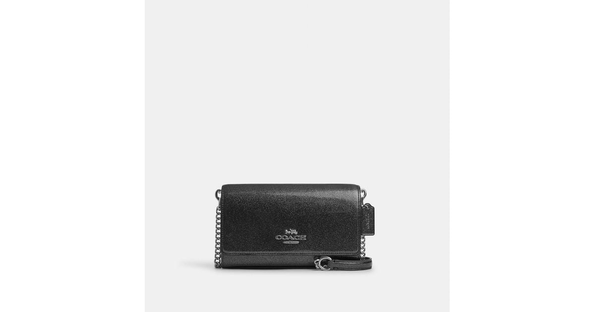 Coach Black Flap Crossbody Bag at Harold Spence blog