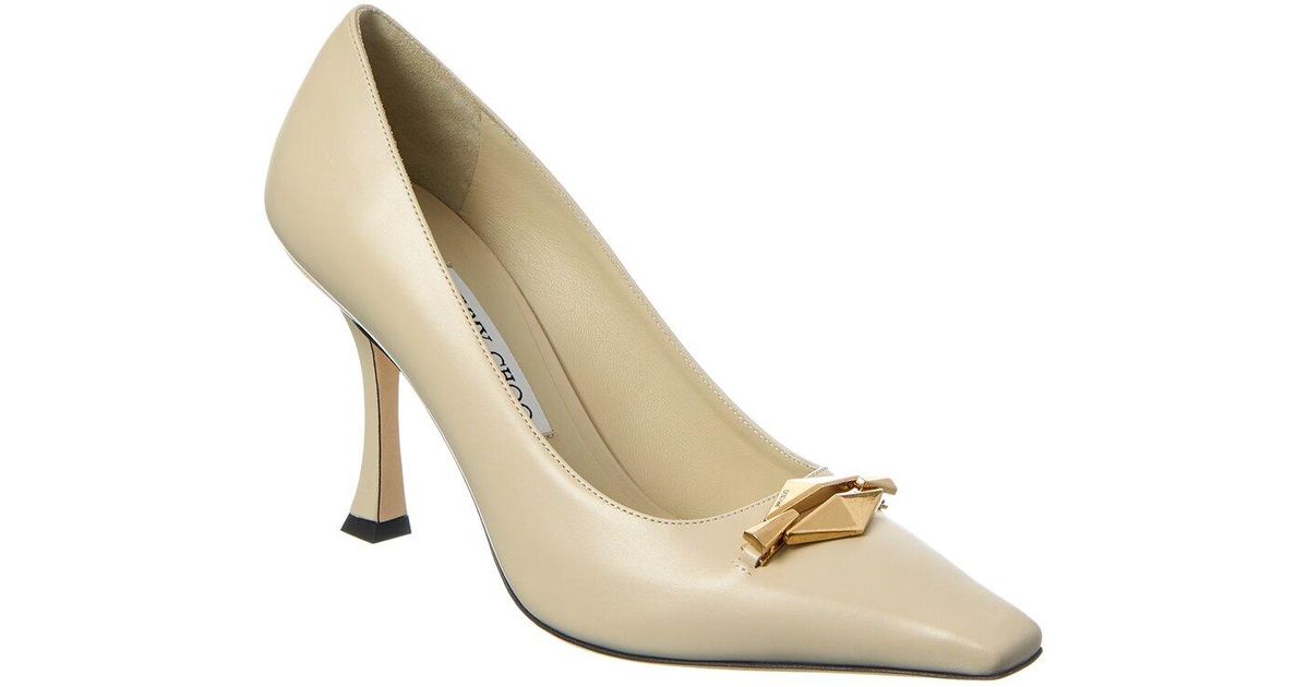 Jimmy Choo Ryker 90 Leather Pump in Metallic | Lyst