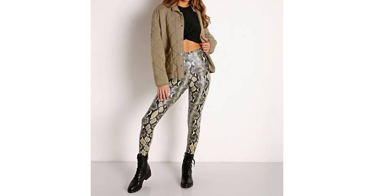 Commando Faux Leather Perfect Control Leggings in Natural | Lyst