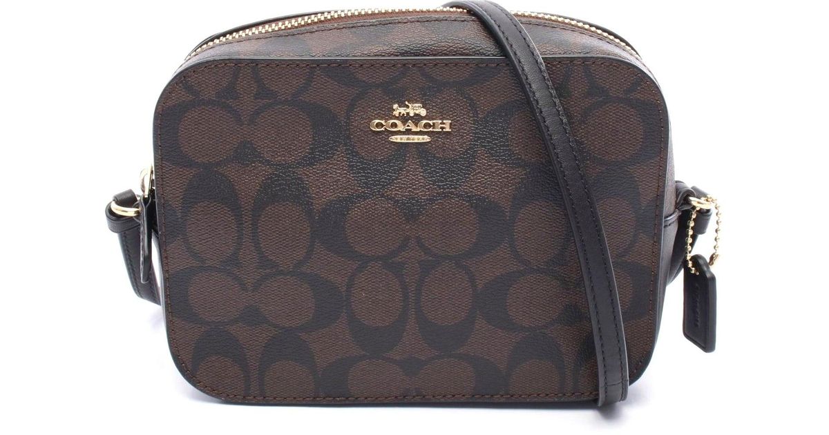 COACH Signature Mini Camera Shoulder Bag in Gray | Lyst