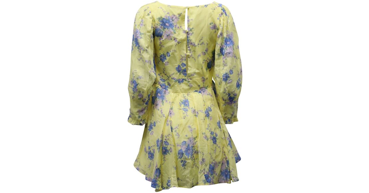 Love Shack Loveshackfancy Ross Floral Mini Dress in Green | Lyst