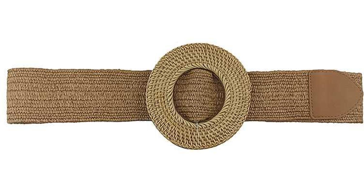 Fashnzfab Modern Straw Round Belt in Brown | Lyst