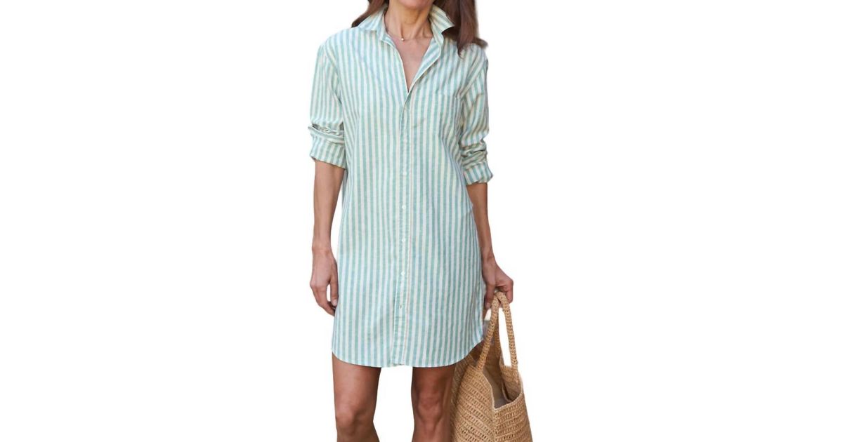 Frank & Eileen Mary Dress Stripe in Blue | Lyst