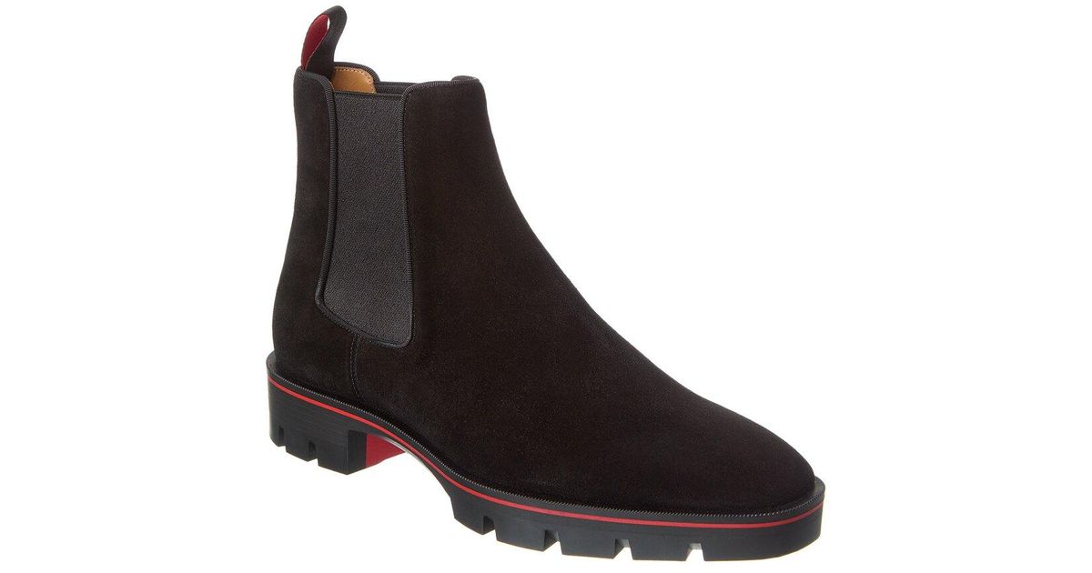 Christian Louboutin Alpinosol Suede Boot in Brown for Men | Lyst