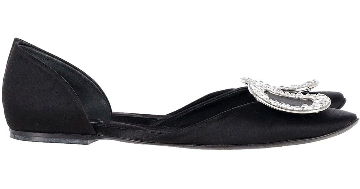 Roger Vivier Chips Prism Embellished Flats in Black | Lyst