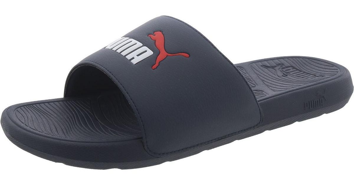 PUMA Cushioned Footbed Open Toe Pool Slides in Blue for Men | Lyst
