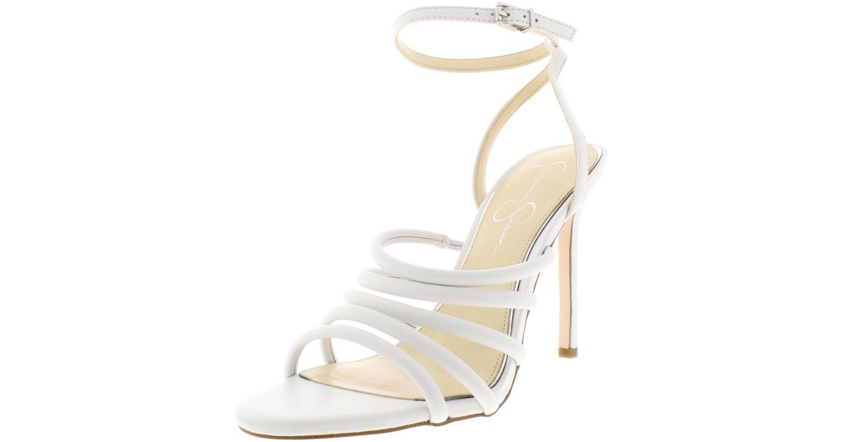 Jessica Simpson Joselle Strappy High Heel Dress Sandals in White | Lyst