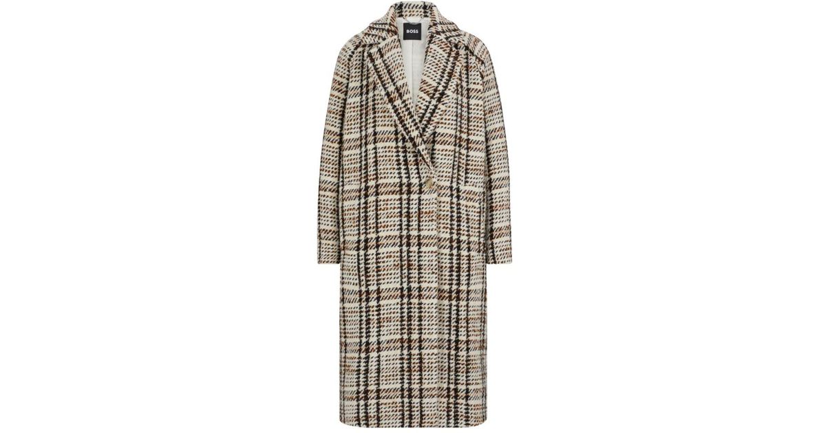 BOSS Oversize-Fit Coat in Gray | Lyst