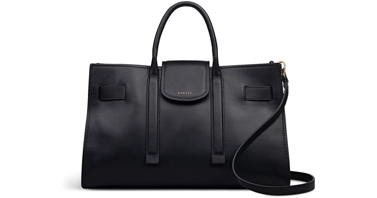 Radley St Pancras Lane Medium Open Top Satchel Bag in Black | Lyst