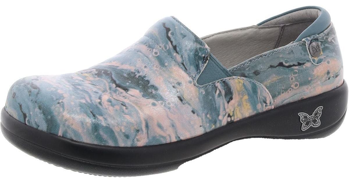 Alegria Keli Leather Casual Clogs in Blue | Lyst
