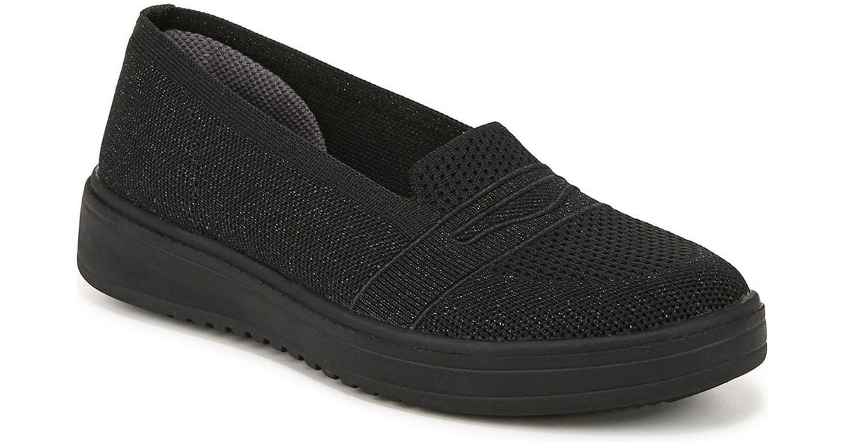 Bzees Valley Padded Insole Knit Slip-On Sneakers in Black | Lyst