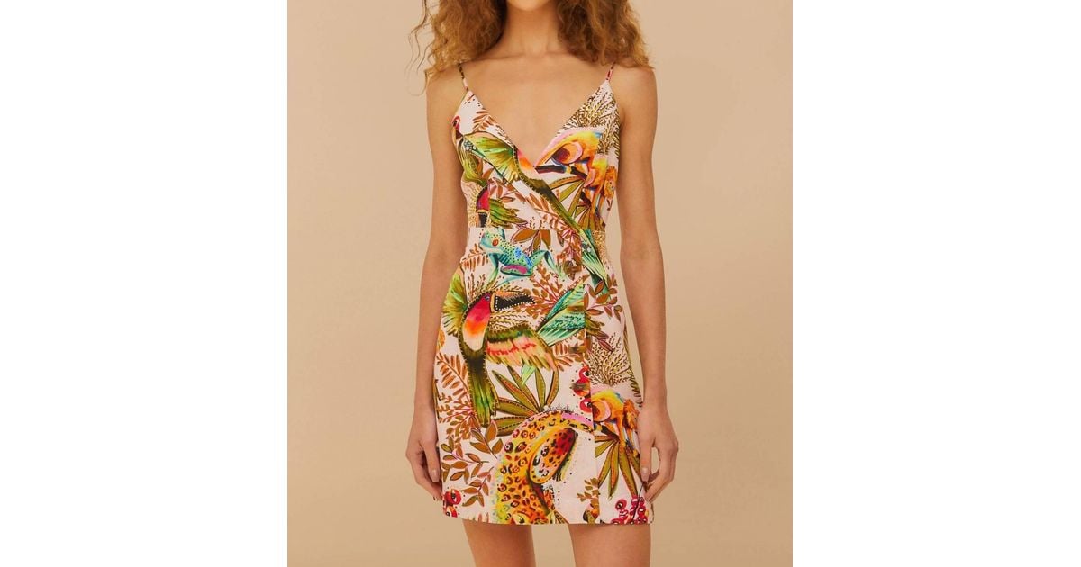 FARM Rio Into The Jungle Mini Dress in Pink | Lyst
