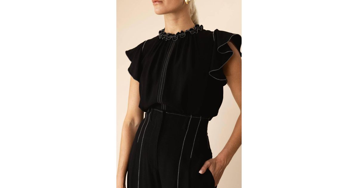 Ulla Johnson Julia Top in Black | Lyst