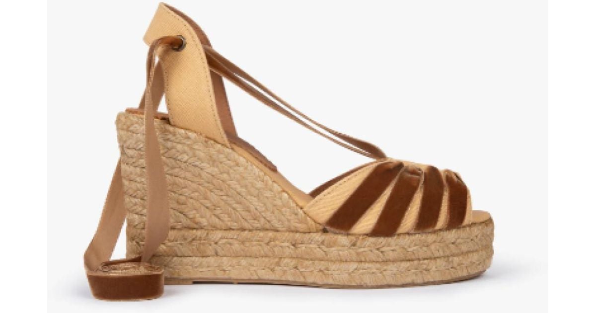 Penelope Chilvers High Catalina Espadrille in Natural | Lyst