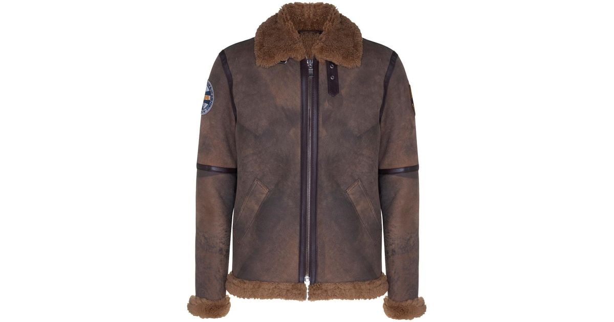 Infinity Leather B3 Sheepskin Ww2 Bomber Jacket-Arnsberg in Brown for ...