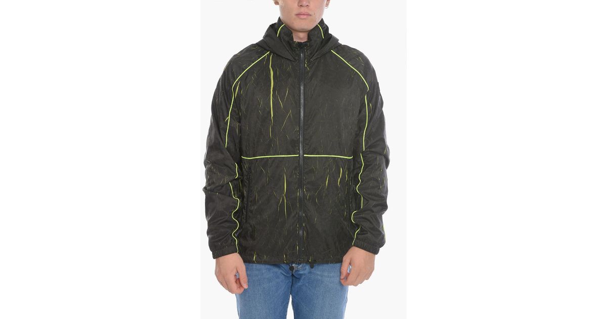 Moose Knuckles Davenport Turtleneck Windbreaker Jacket With Striped ...