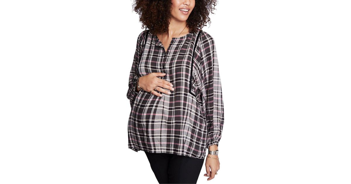 HATCH Maternity The Rose Top in Gray | Lyst