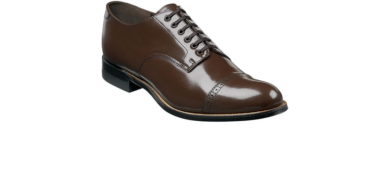 Stacy Adams Madison Cap Toe Oxford Shoes in Brown for Men | Lyst