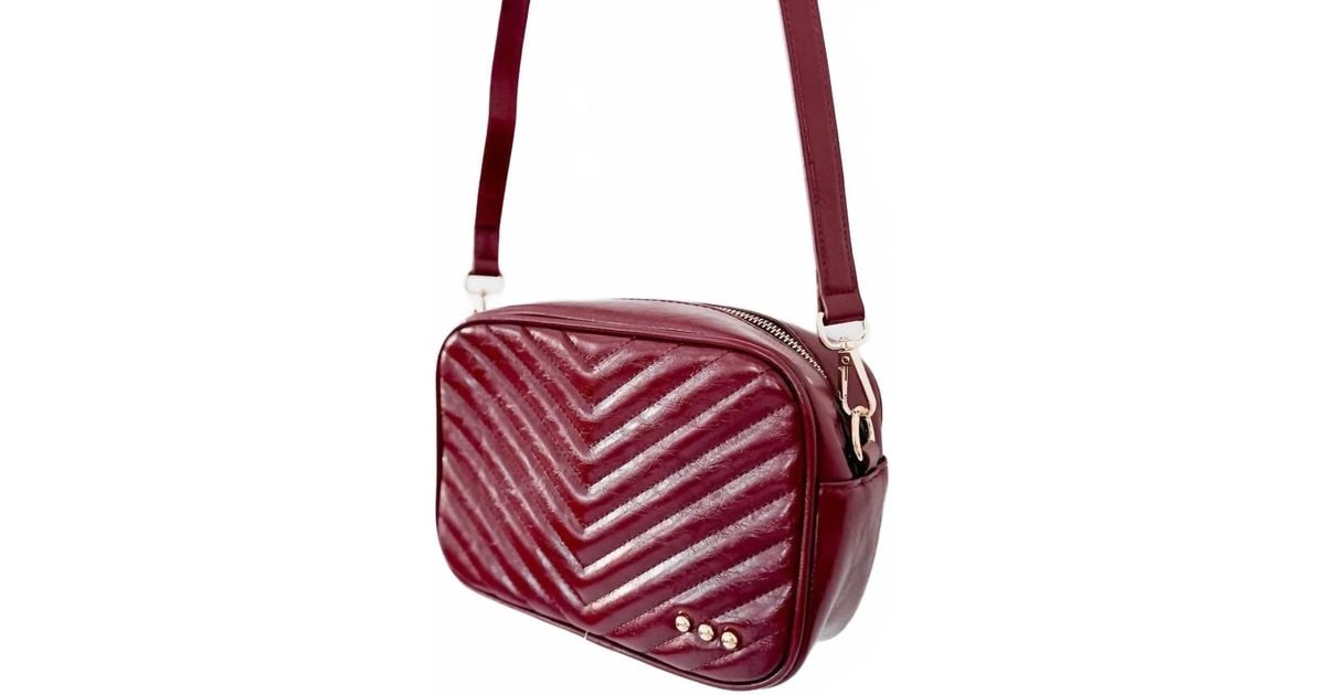 Pretty Simple Sienna Quilted Crossbody Bag in Pink | Lyst