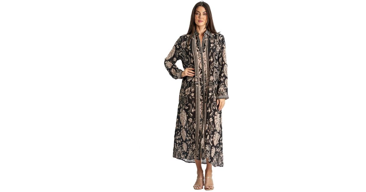 La Moda Clothing Nira Relaxed Overshirt in Black | Lyst