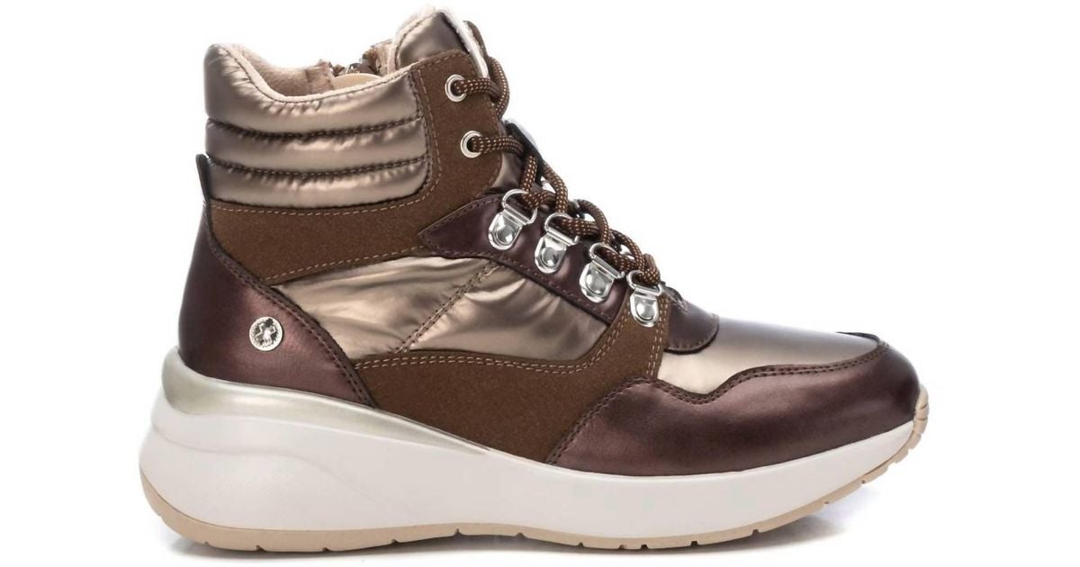 Xti Sport Wedge Booties in Brown | Lyst