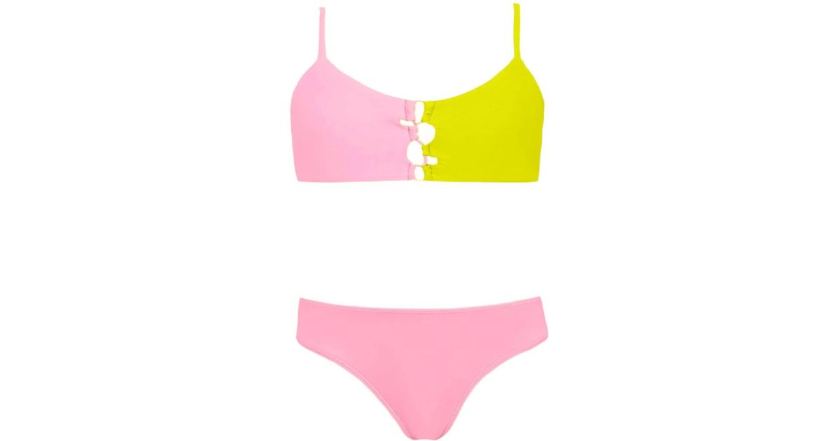 Pq Swim Girls Cammy Loop Bikini Set In Pink Lyst