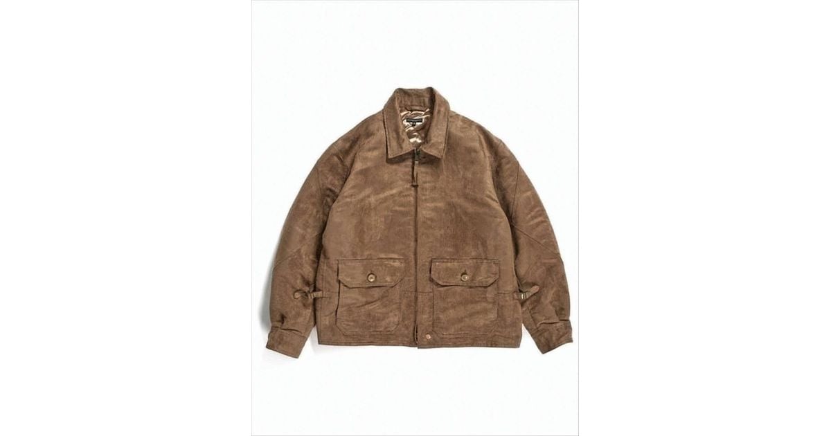 Engineered Garments Suede-Like Casual Jacket With Flap Pockets in Brown ...