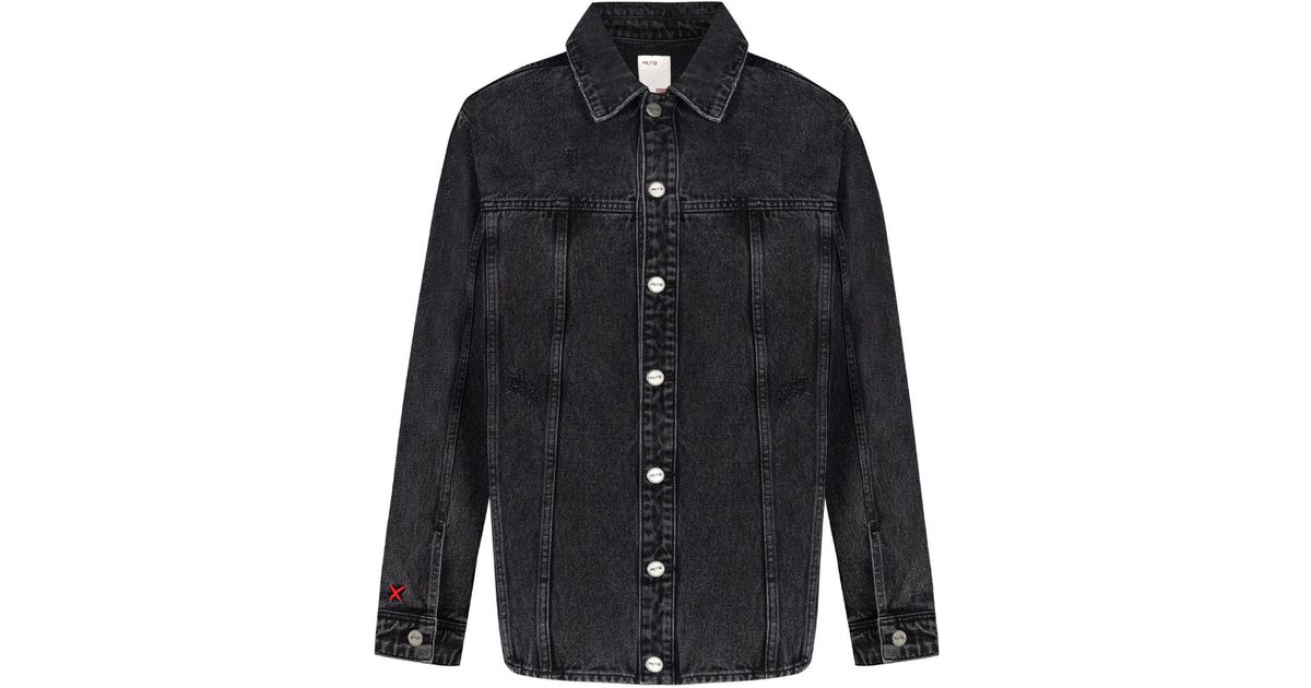 Pcfg Free Heaven Destroyed Denim Jacket in Blue for Men | Lyst