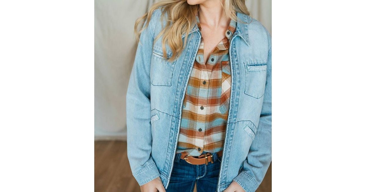 Tasha Polizzi Romy Denim Jacket in Blue | Lyst