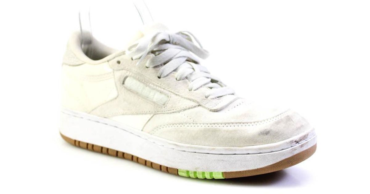 Reebok Lace Up Classic Low Top Sneakers Suede in White | Lyst