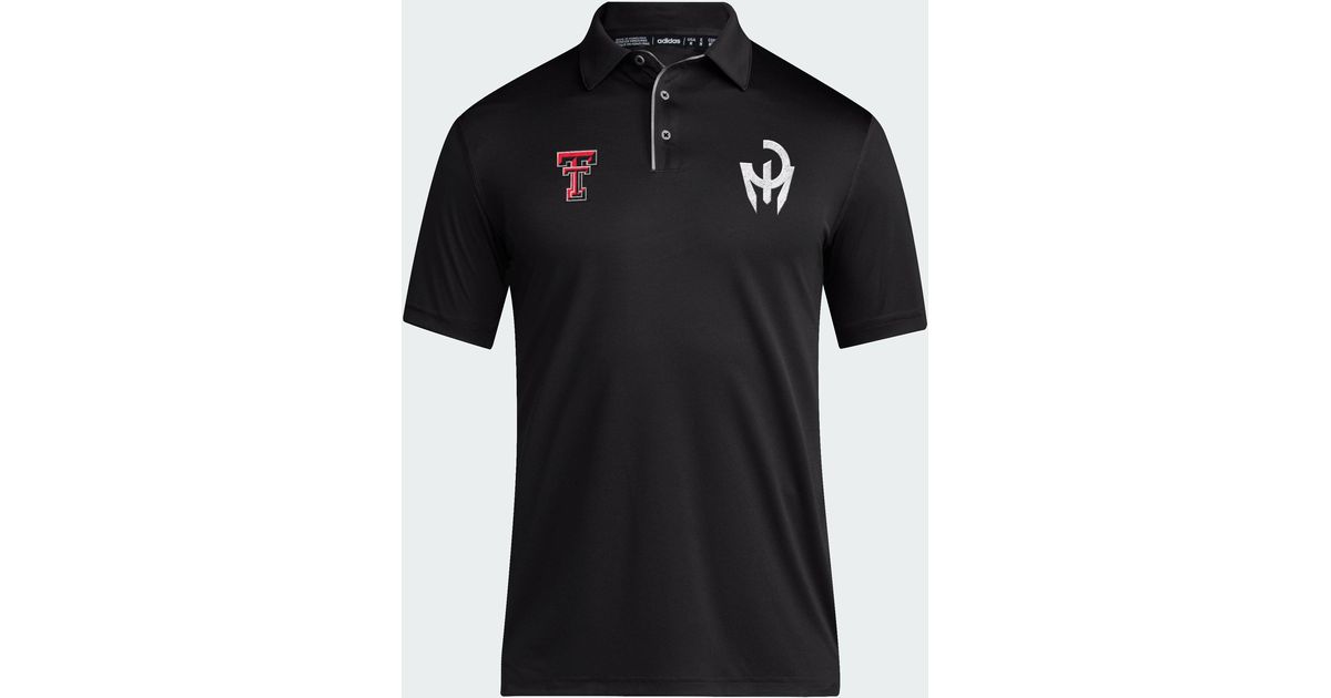 adidas Texas Tech X Mahomes Coaches Polo in Black for Men | Lyst