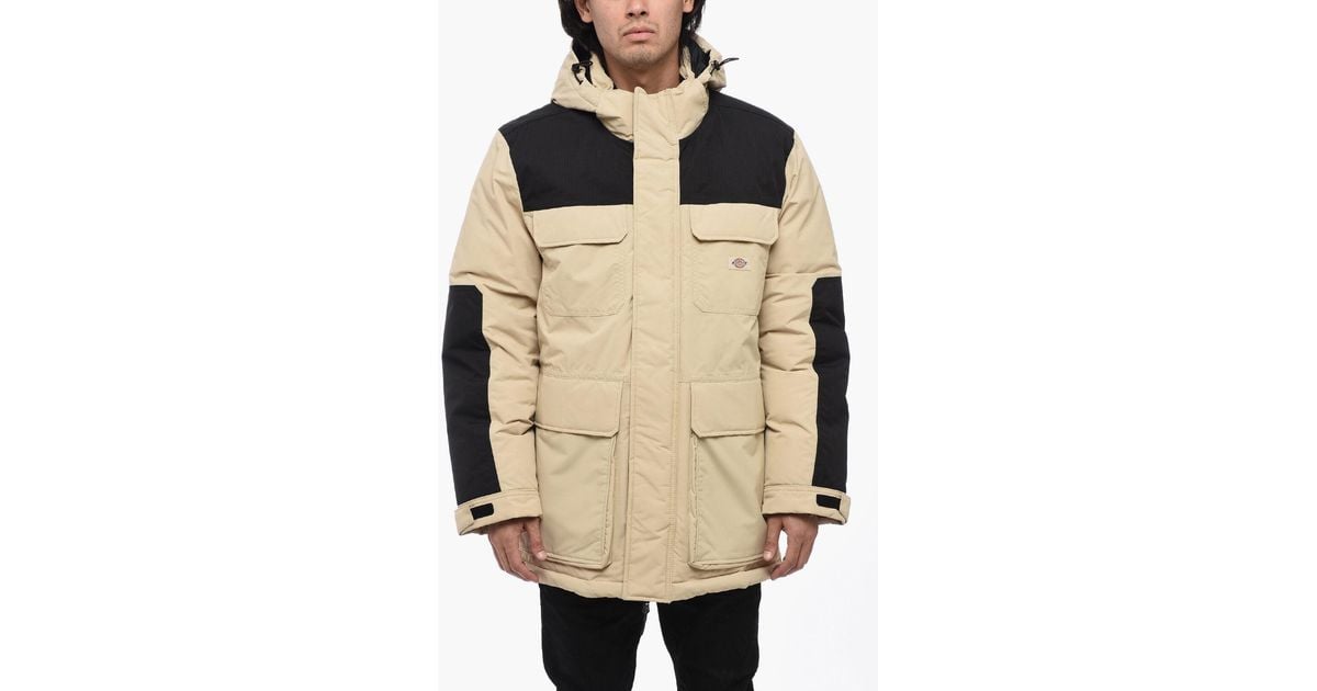 Dickies Two-Tone Utility Jacket With Removable Hood in Natural for Men ...