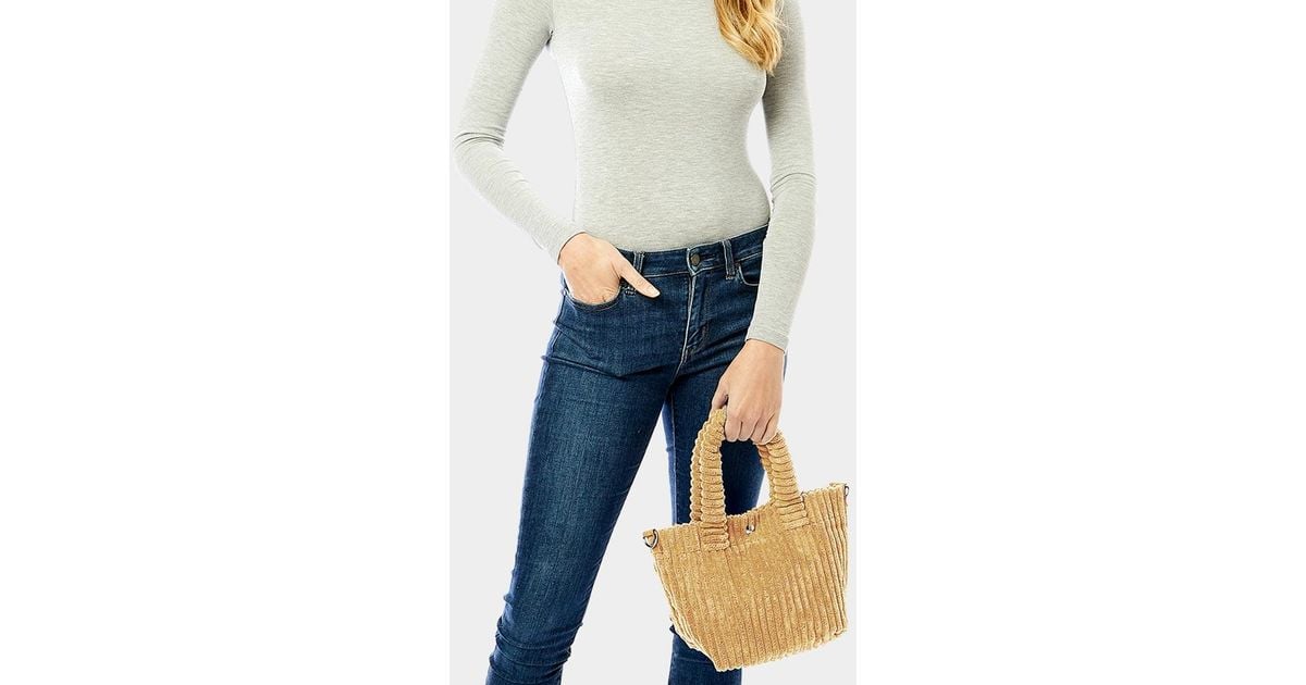 Fashnzfab Wide Wale Corduroy Tote Crossbody Bag in Blue | Lyst